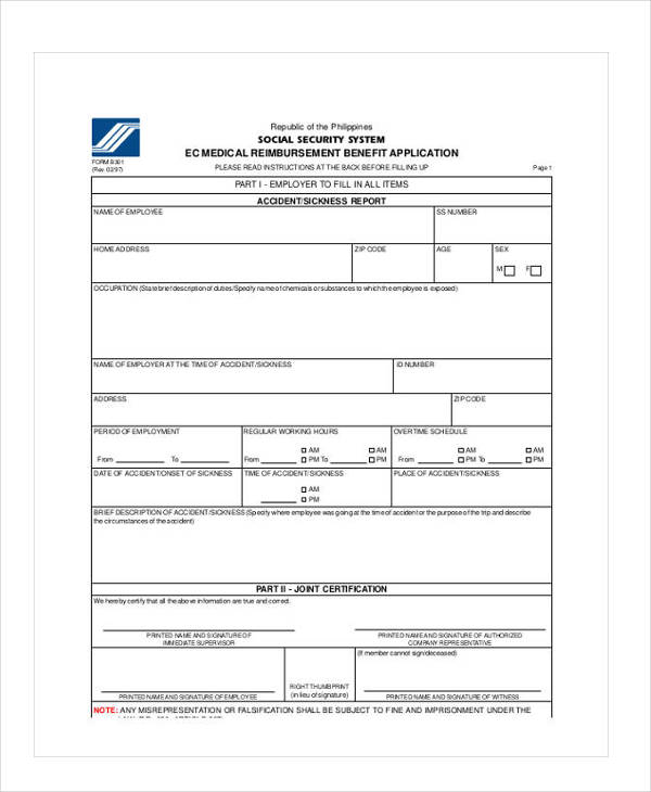 FREE 35+ Medical Application Form Samples, PDF, MS Word, Google Docs