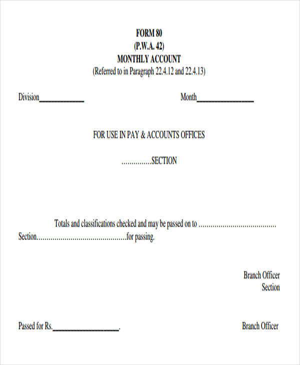 FREE 8+ Account Report Forms in PDF | MS Word | Excel
