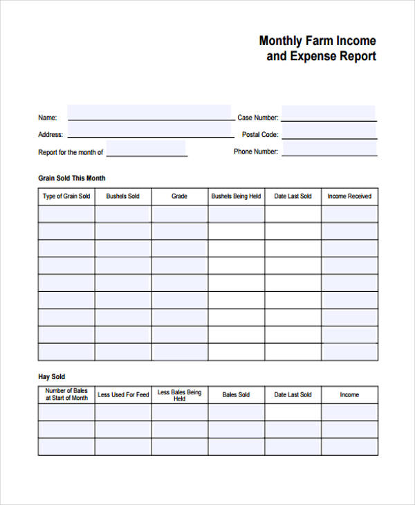 Printable Monthly Report Forms For Pro Printable Forms Free Online