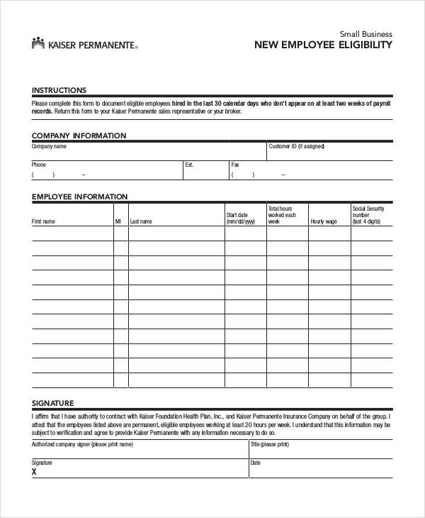 FREE 9+ Employment Eligibility Forms in PDF | MS Word