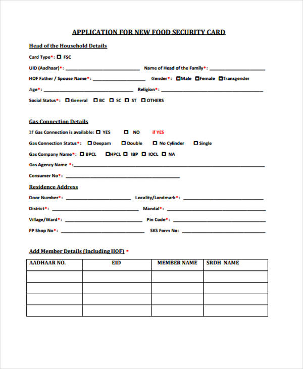 FREE 15+ Security Application Form Samples, PDF, MS Word, Google Docs