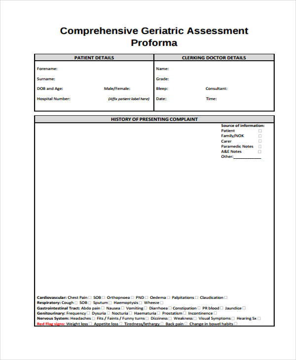 FREE 22+ Nursing Assessment Forms in PDF | MS Word