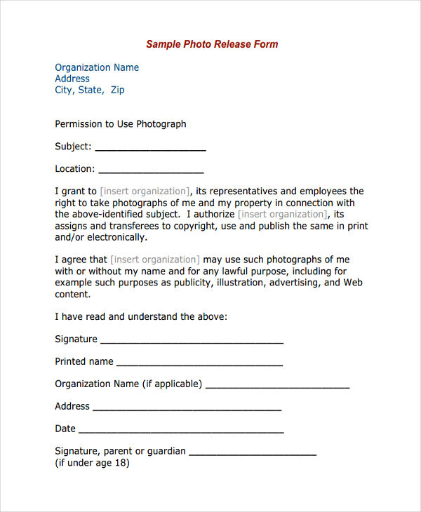 FREE 25+ Print Release Form Samples, PDF, MS Word, Google Docs