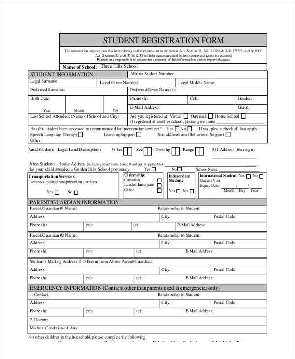 FREE 50+ Printable Registration Forms in PDF