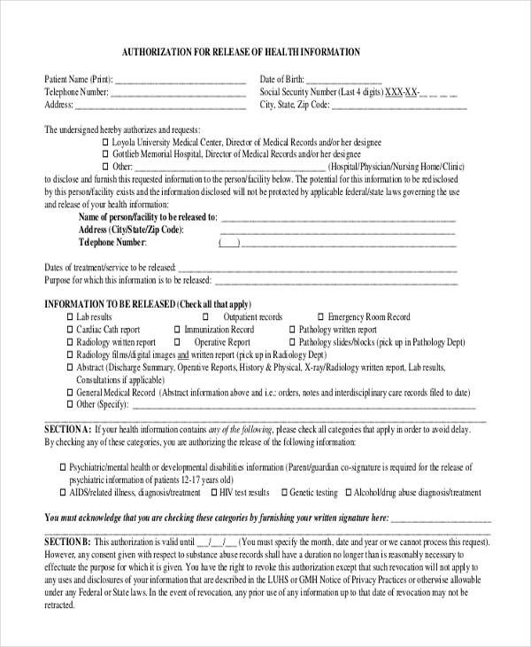 FREE 22+ Print Release Forms in PDF | MS Word