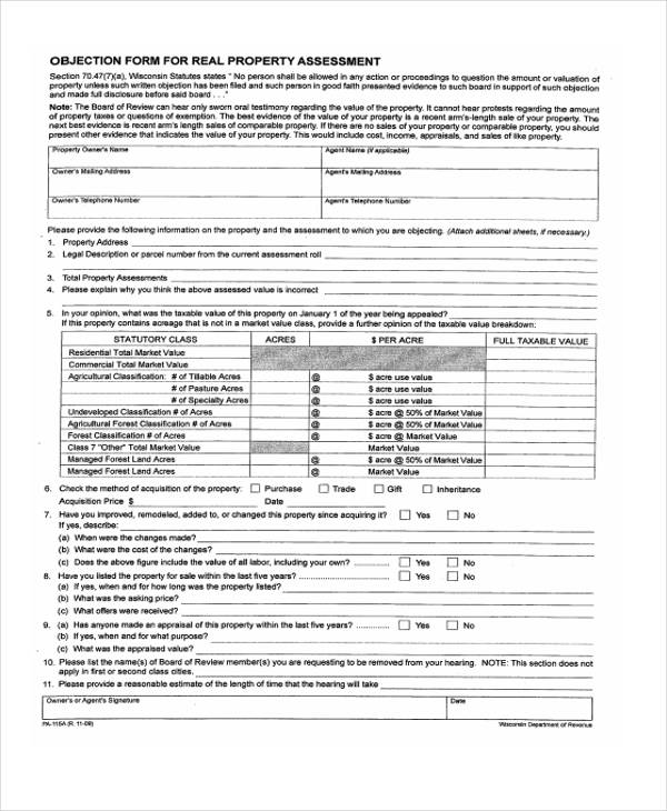 FREE 10+ Property Appraisal Forms in PDF | MS Word