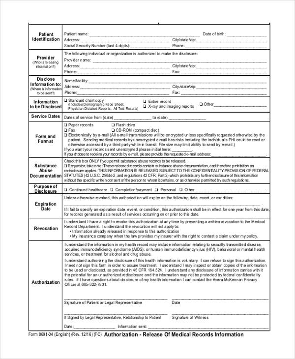 FREE 22+ Print Release Forms in PDF | MS Word