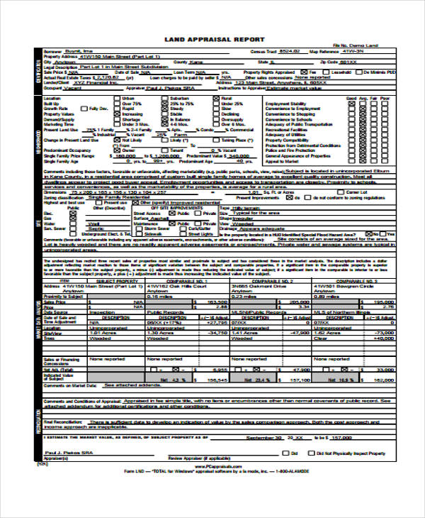 FREE 7+ Sample Residential Appraisal Forms in PDF