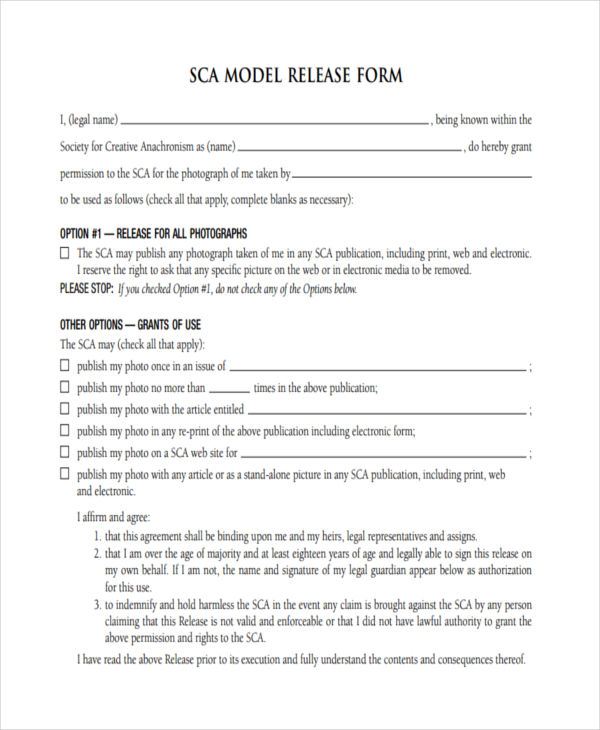 FREE 25+ Print Release Form Samples, PDF, MS Word, Google Docs