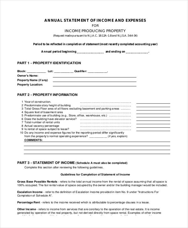 FREE 10+ Income and Expense Forms in PDF | MS Word