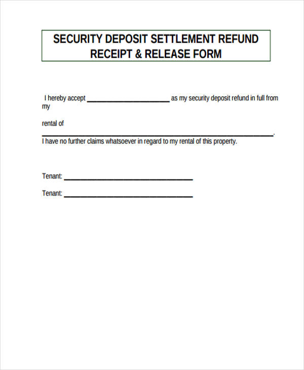 FREE 10 Security Deposit Return Forms In PDF MS Word
