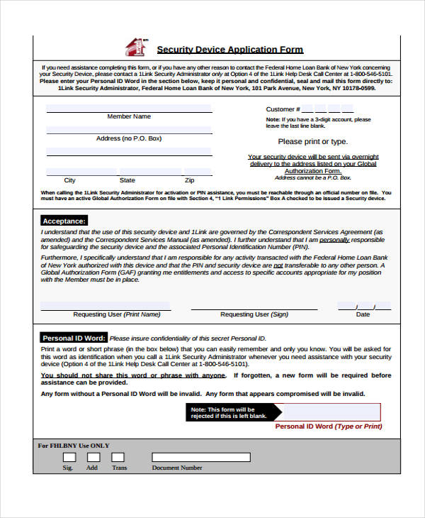 FREE 15+ Security Application Form Samples, PDF, MS Word, Google Docs