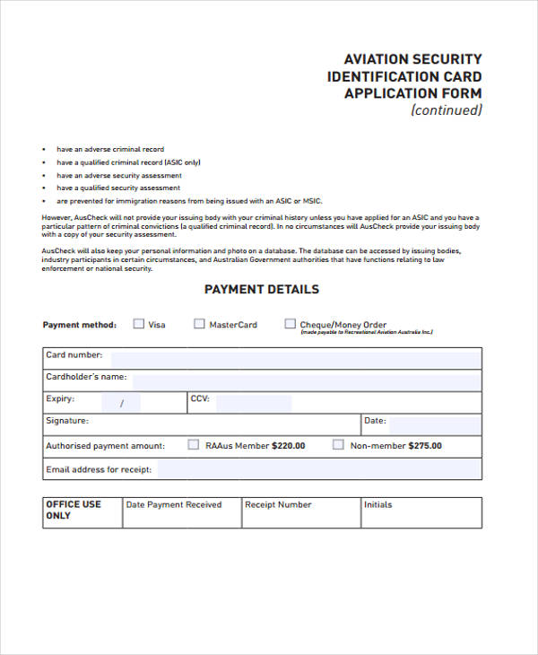 FREE 15+ Security Application Form Samples, PDF, MS Word, Google Docs