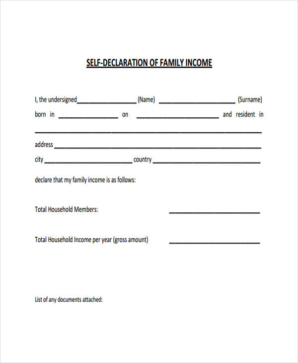 FREE 15+ Income Affidavit Form Samples, PDF, MS Words, Google Docs