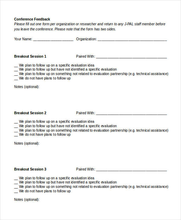 FREE 8+ Staff Feedback Forms in MS Word | PDF