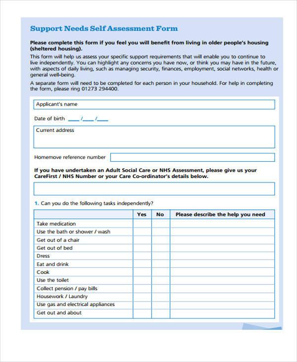 FREE 29+ Sample Needs Assessment Forms in PDF | Excel | MS Word