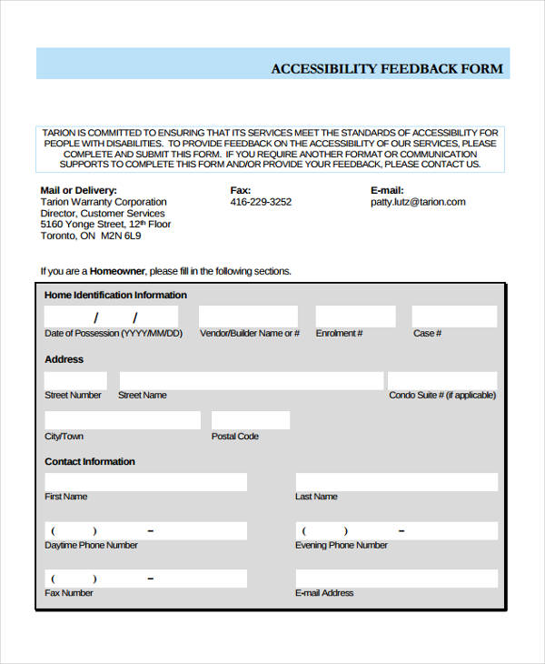 FREE 7+ Vendor Feedback Forms in PDF | MS Word