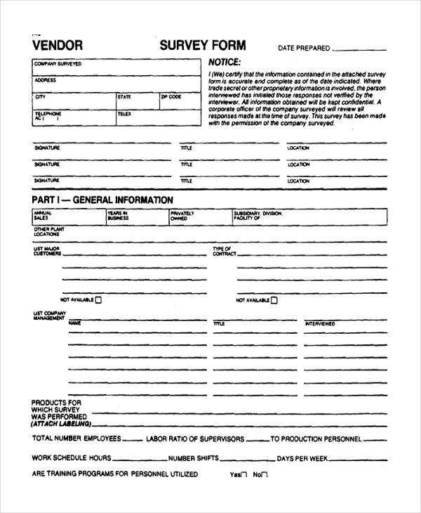 FREE 7+ Vendor Feedback Forms in PDF | MS Word