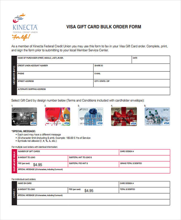 FREE 9+ Card Order Forms in MS Word | PDF | Excel