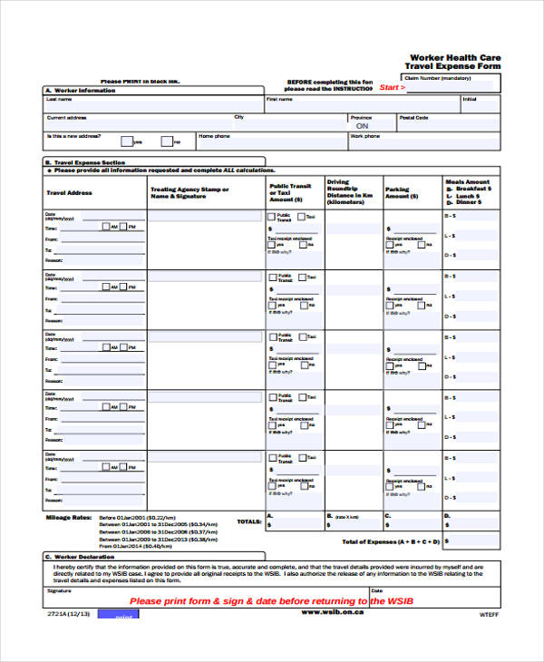 FREE 32+ Expense Report Form Samples, PDF, MS Word, Google Docs, Excel