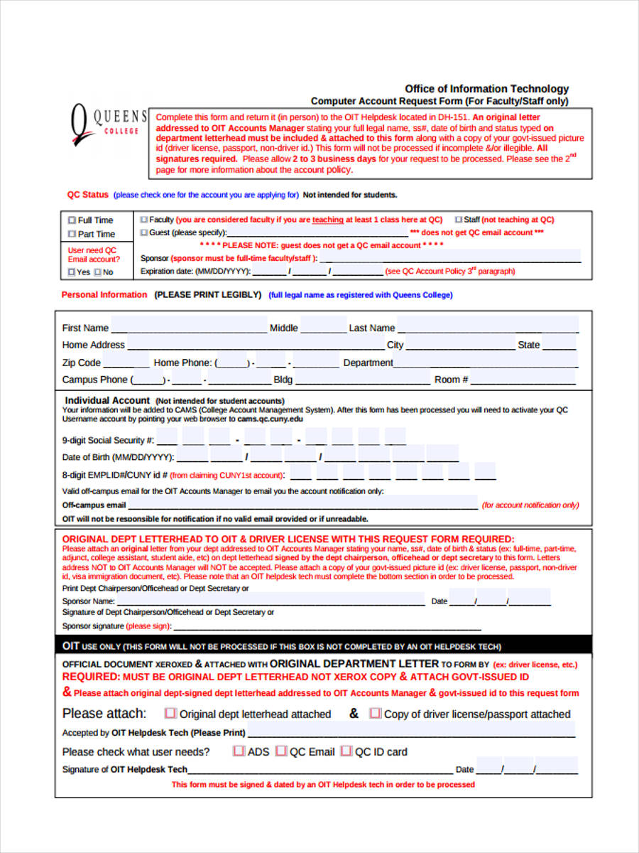 FREE 9+ Request Accounting Forms in PDF | Ms Word | Excel