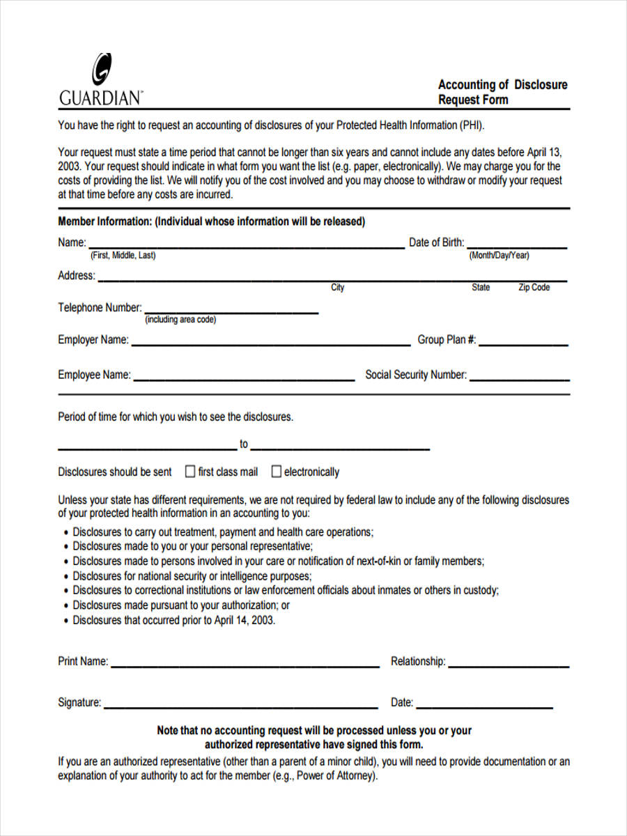 FREE 9+ Request Accounting Forms in PDF | Ms Word | Excel