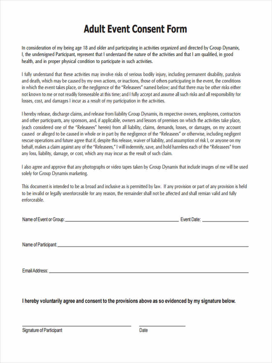 FREE 8+ Participant Consent Forms in PDF | MS Word