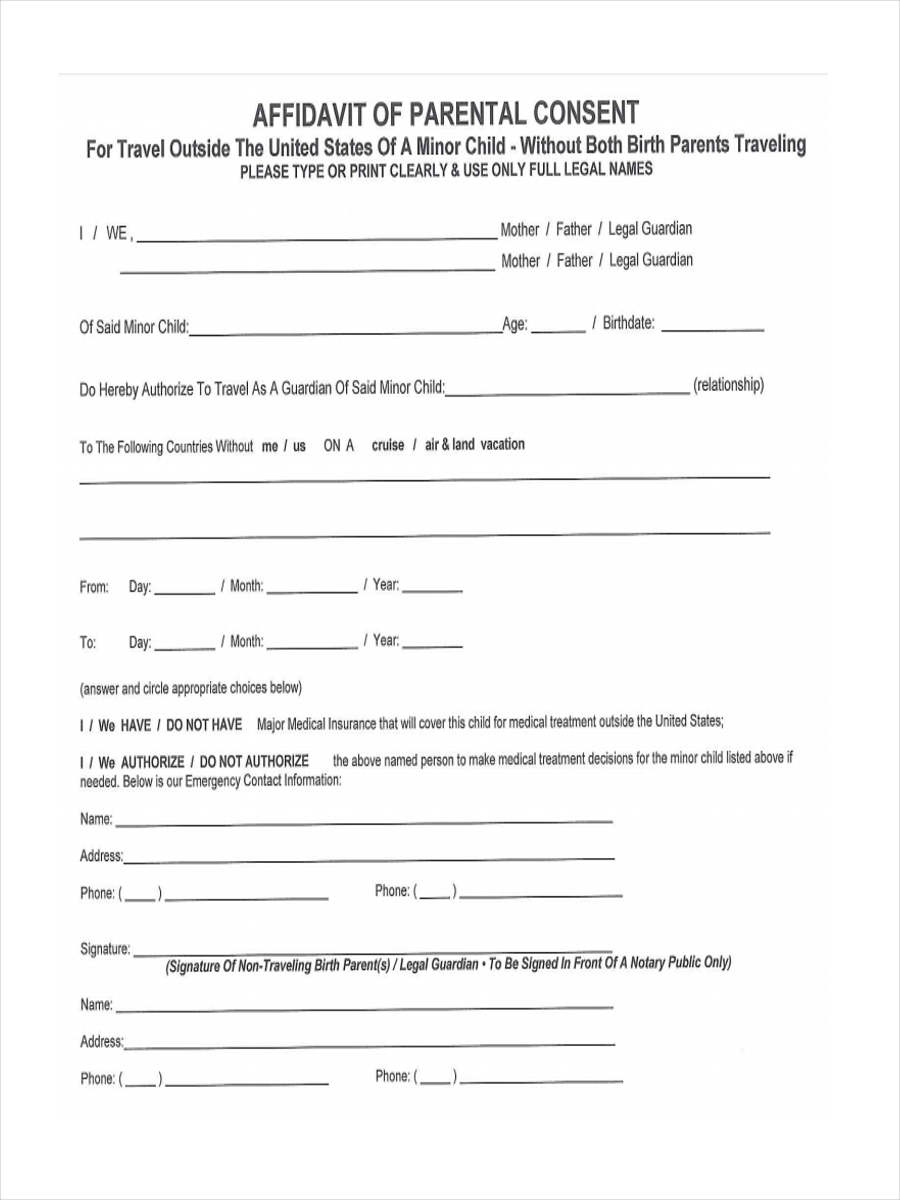 FREE 15+ Parental Consent Form Samples, PDF, MS Word, Google Docs, Excel