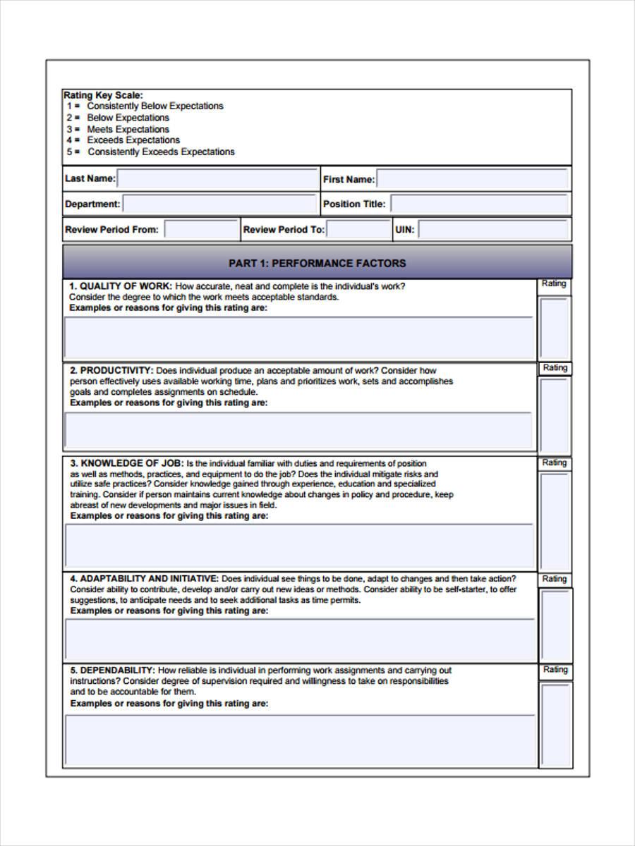 FREE 7+ Annual Review Forms in PDF