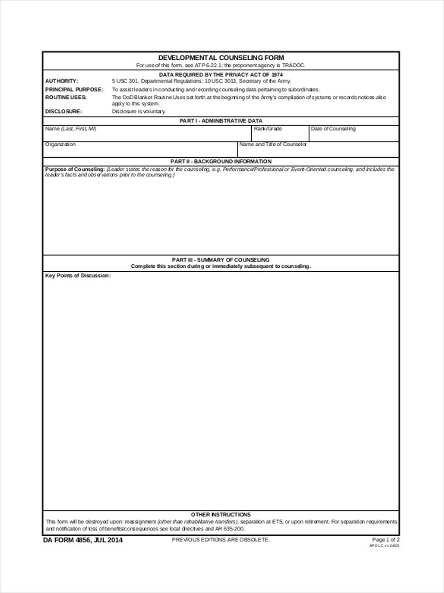 FREE 38+ Counselling Form Samples, PDF, MS Word, Google Docs