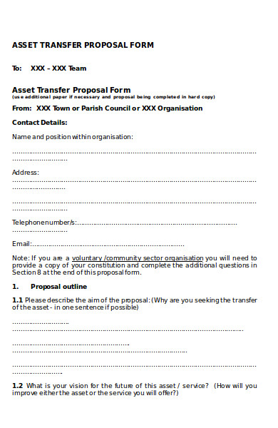 FREE 9+ Asset Transfer Forms in PDF | Ms Word | Excel