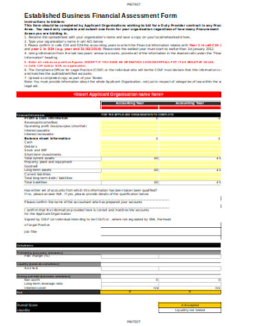 FREE 8+ Business Assessment Forms in PDF | MS Word | Excel