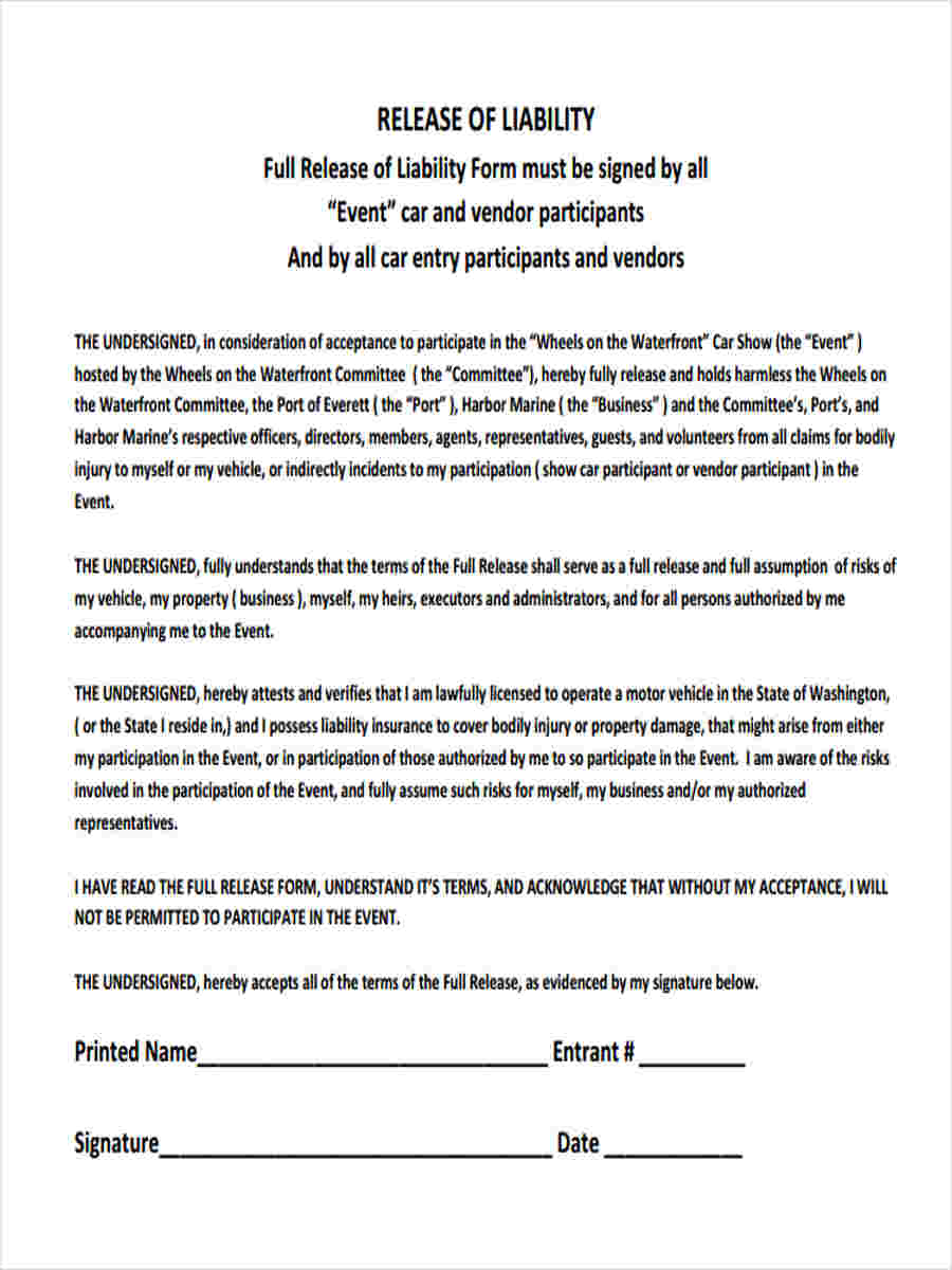 FREE 5+ Business Liability Forms in PDF