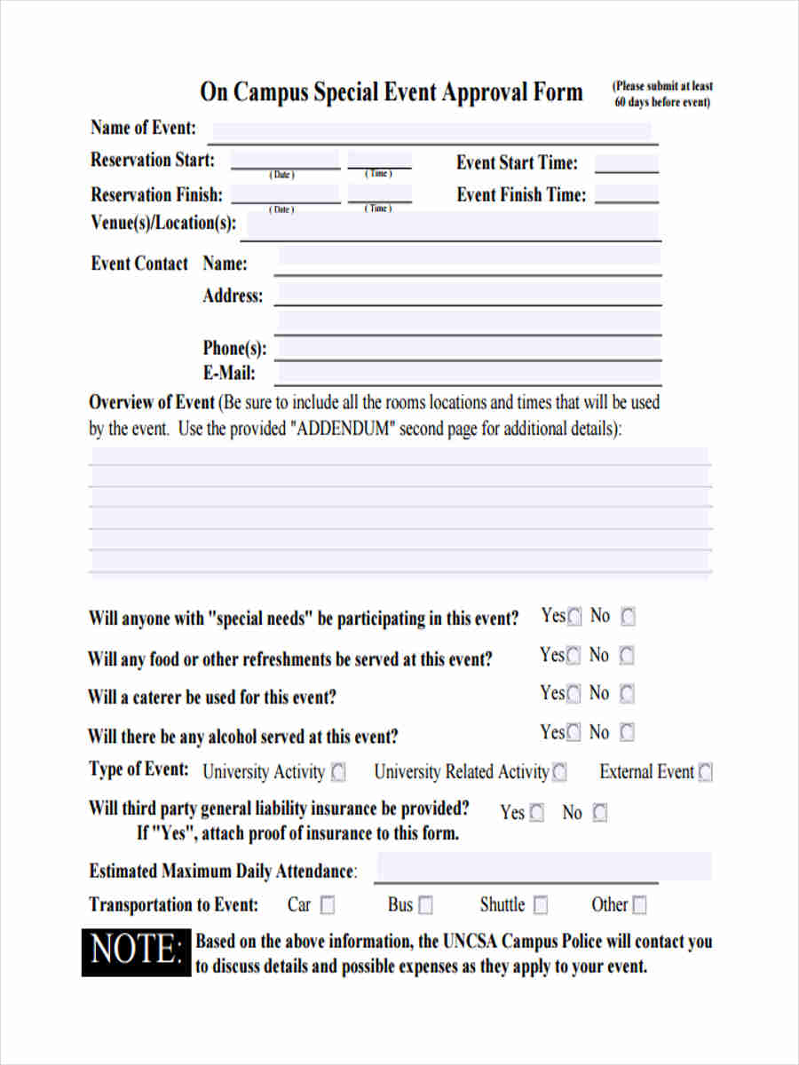 FREE 10+ Event Approval Forms in PDF | Ms Word
