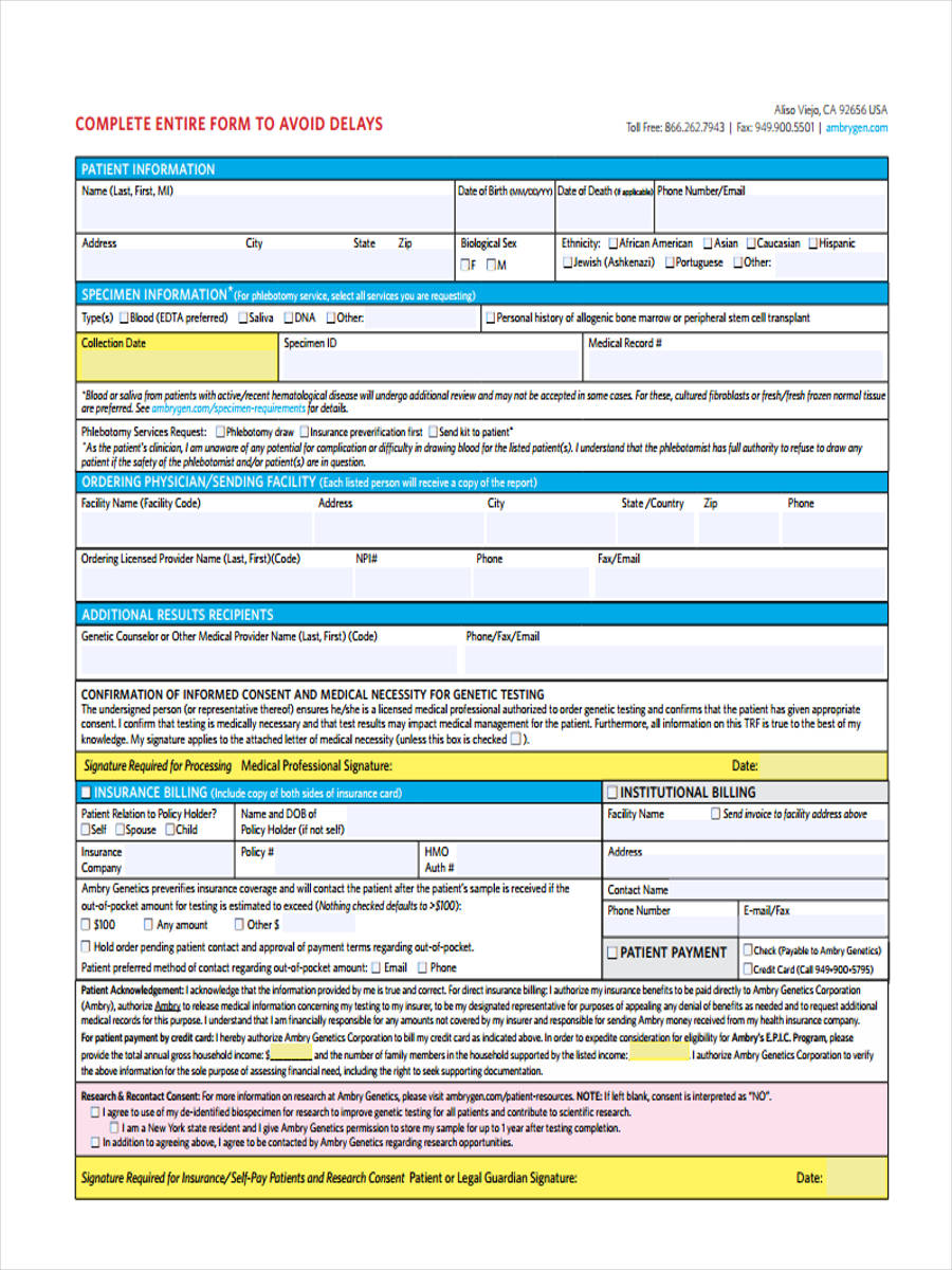 FREE 12+ Test Requisition Form Samples, PDF, MS Word, Google Docs