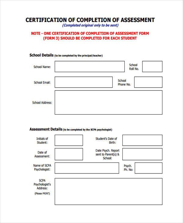FREE 10+ School Assessment Forms in PDF