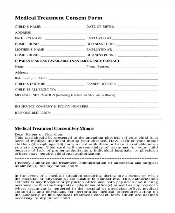 FREE 20+ Medical Consent Forms in PDF | Ms Word