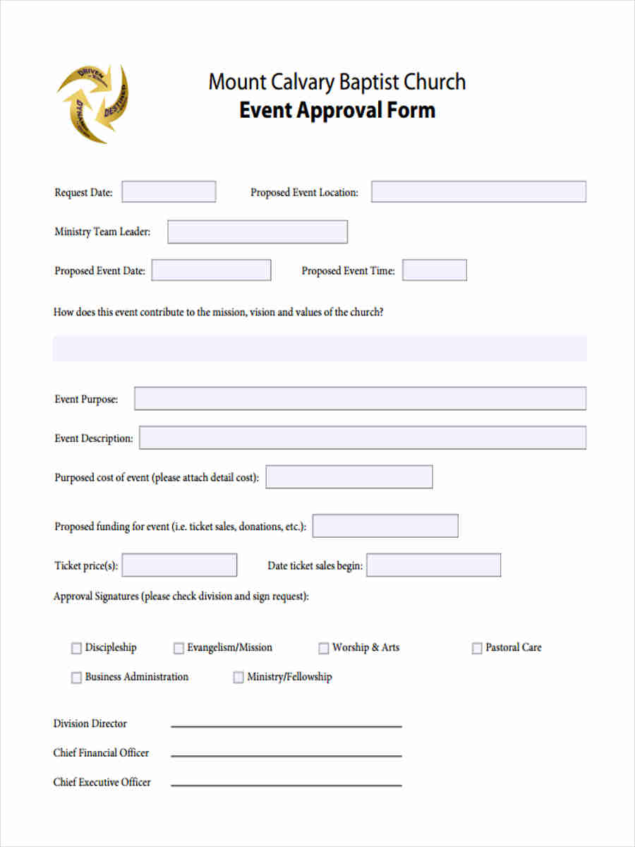 FREE 10+ Event Approval Forms in PDF | Ms Word