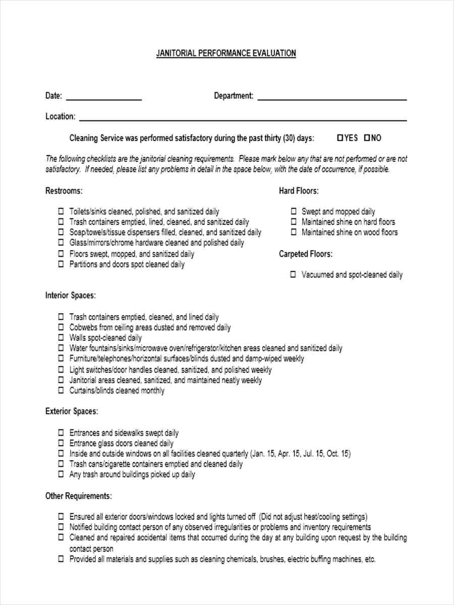 FREE 11+ Cleaning Service Form Samples, PDF, MS Word, Google Docs