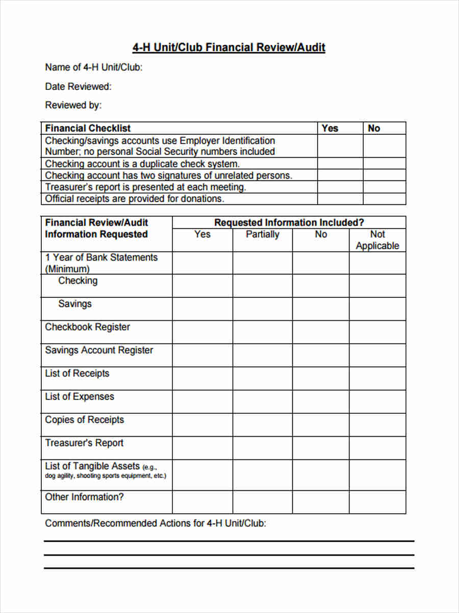 FREE 9+ Financial Review Forms in PDF | Ms Word