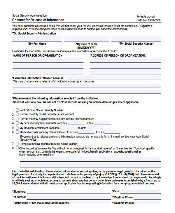 FREE 24+ General Release of Information Forms in PDF | Ms Word