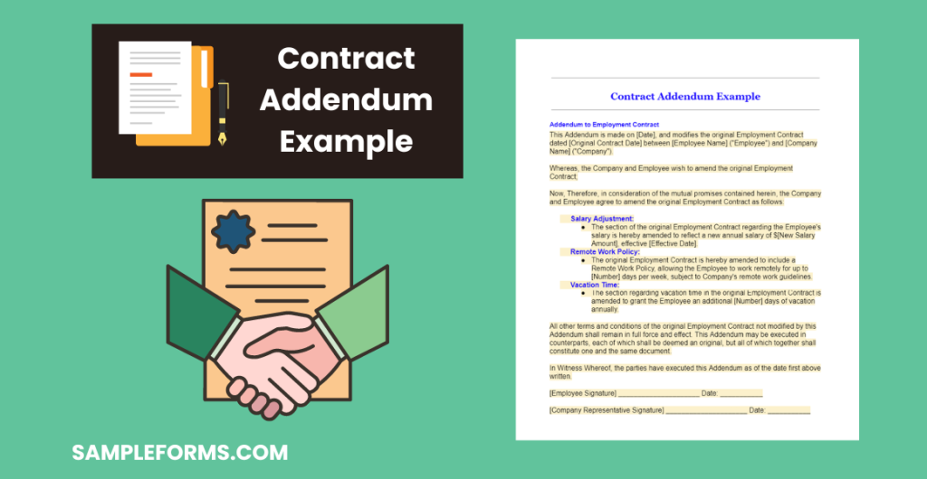FREE 13+ Contract Addendum Form Samples, PDF, MS Word, Google Docs, Excel