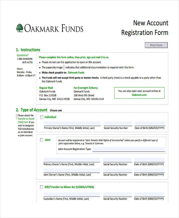 FREE 7+ Accounting Registration Forms in PDF