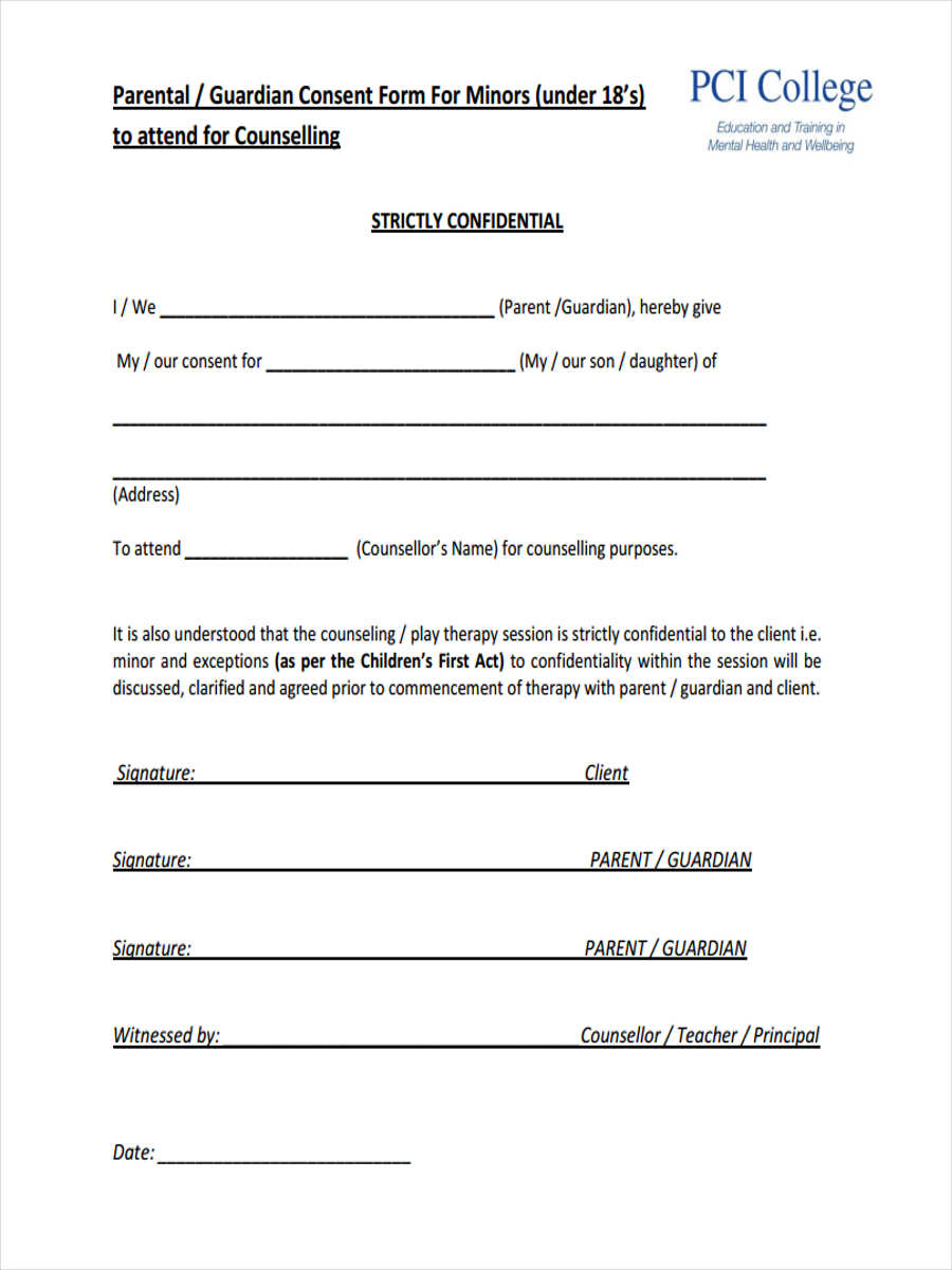 FREE 12+ Counseling Consent Form Samples, PDF, MS Word, Google Docs