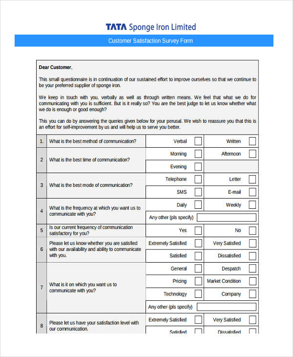 FREE 18+ Customer Service Form Samples, PDF, MS Word, Google Docs