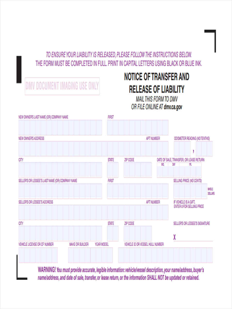 FREE 6+ Notice of Transfer Forms in MS Word | PDF | Excel