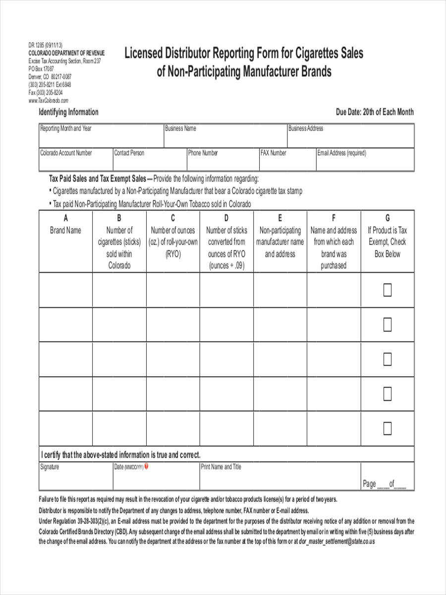 FREE 22+ Sales Report Forms in PDF | MS Word