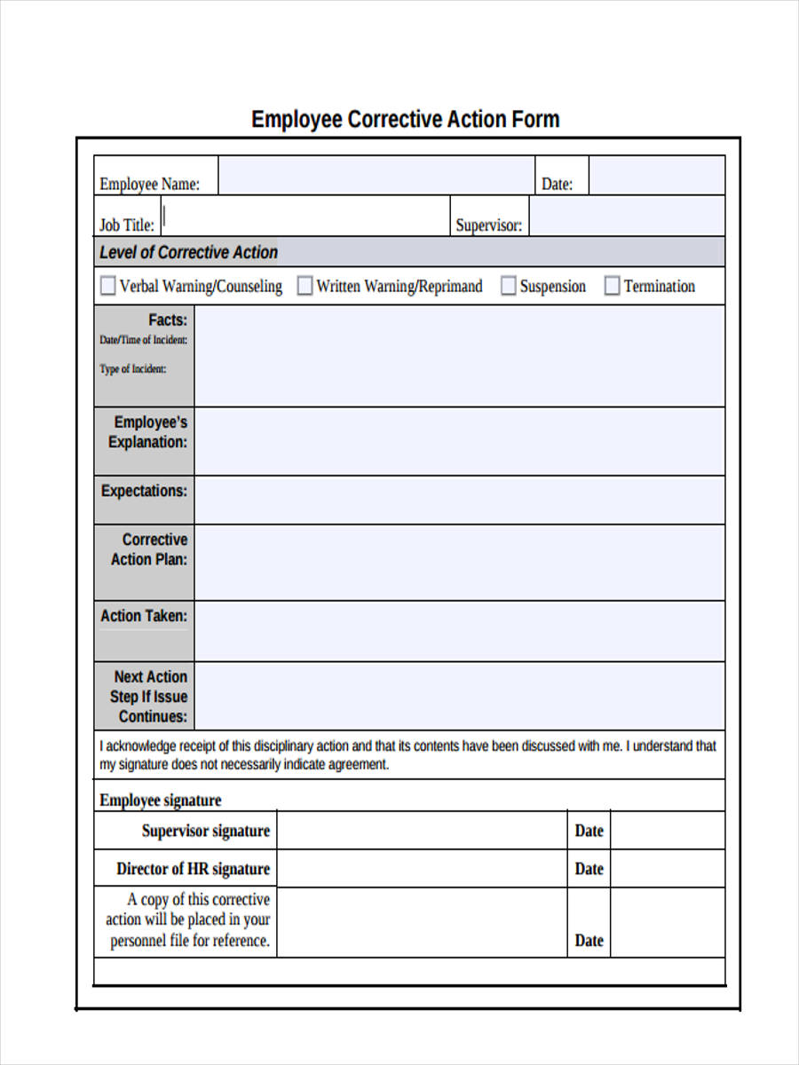 FREE 12+ Employee Counseling Form Samples, PDF, MS Word, Google Docs