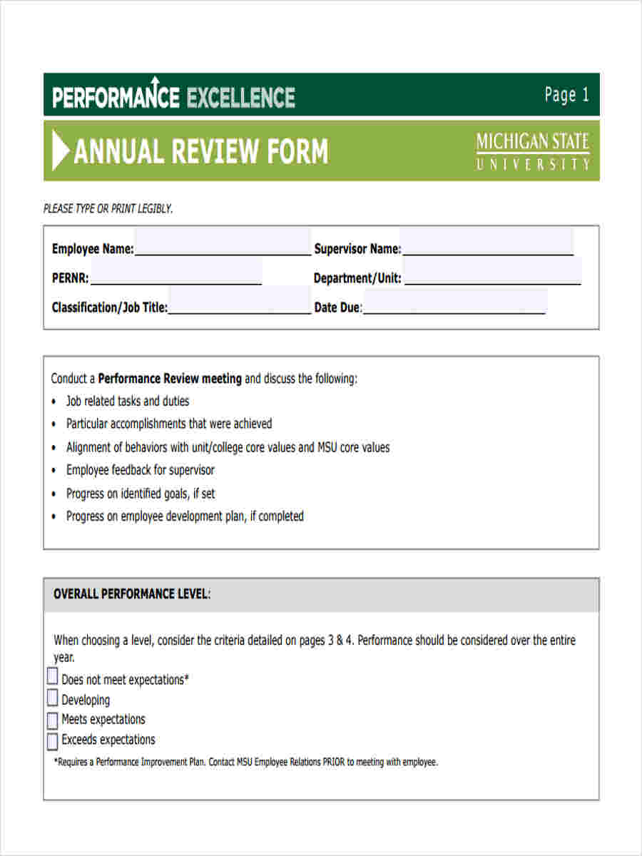 Employee Peer Review Form DocTemplates