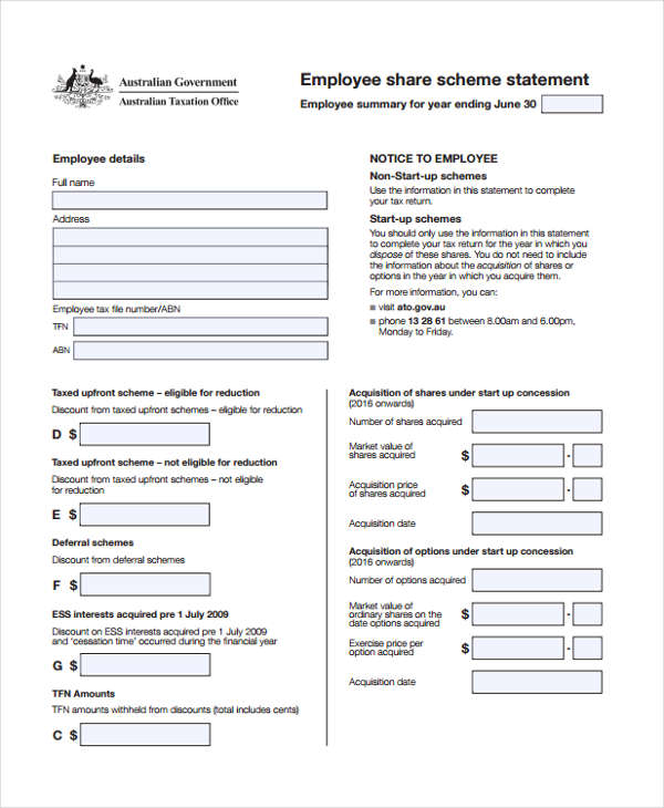 FREE 15+ Employee Statement Forms in PDF | Ms Word
